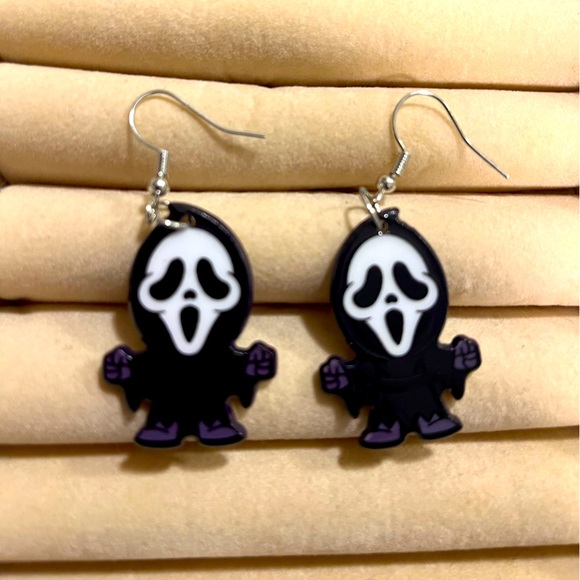 Jewelry | Scream Acrylic Earrings | Poshmark